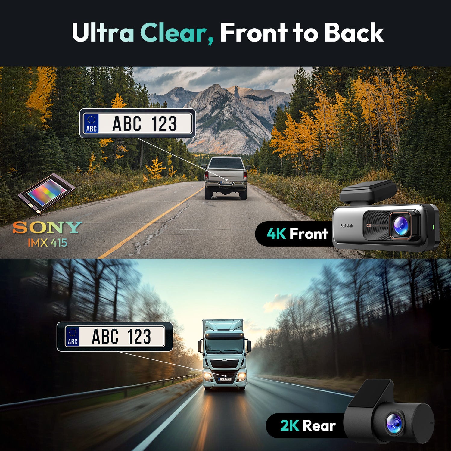 Botslab G980H Dual 4K Dash Cam - Dashcameras.in™