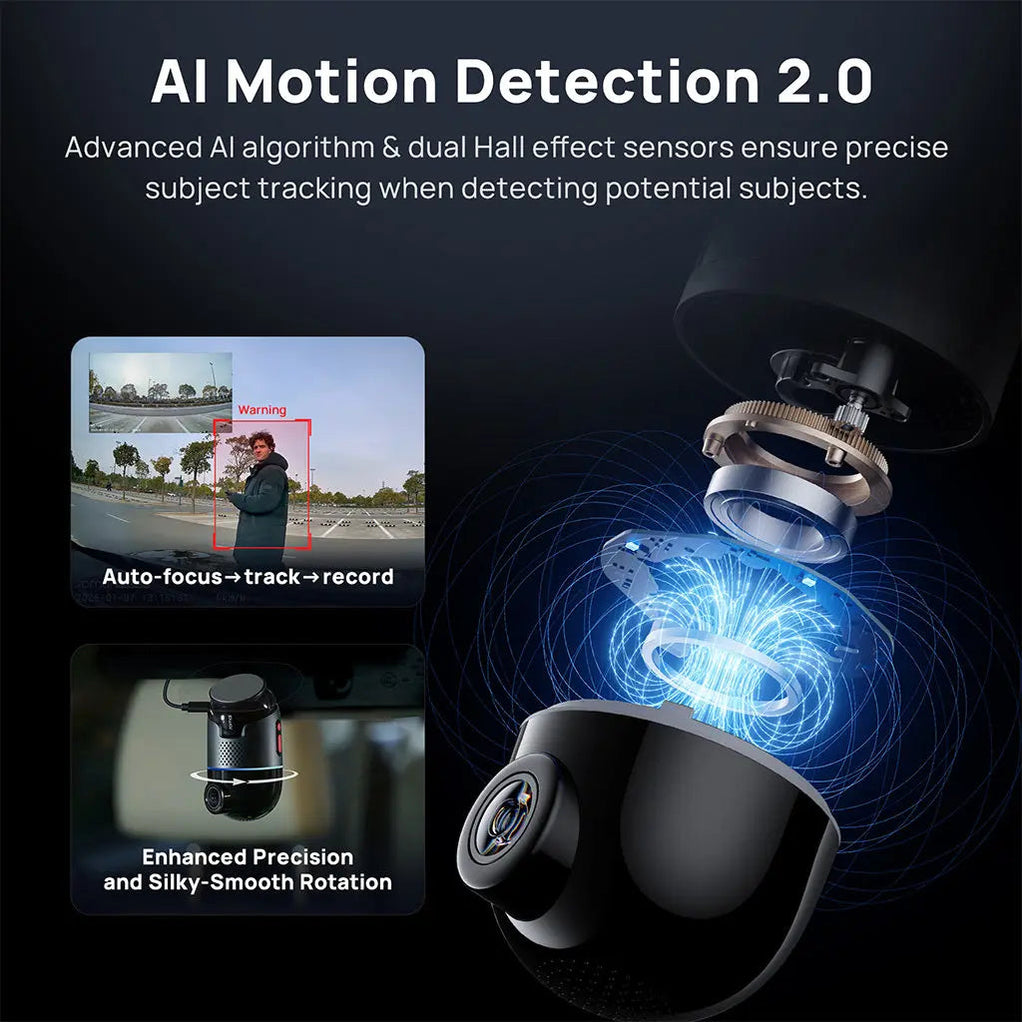 70mai Dash Cam 4K Omni 360° Full View with Dual Sony STARVIS 2, AI 2.0 ...