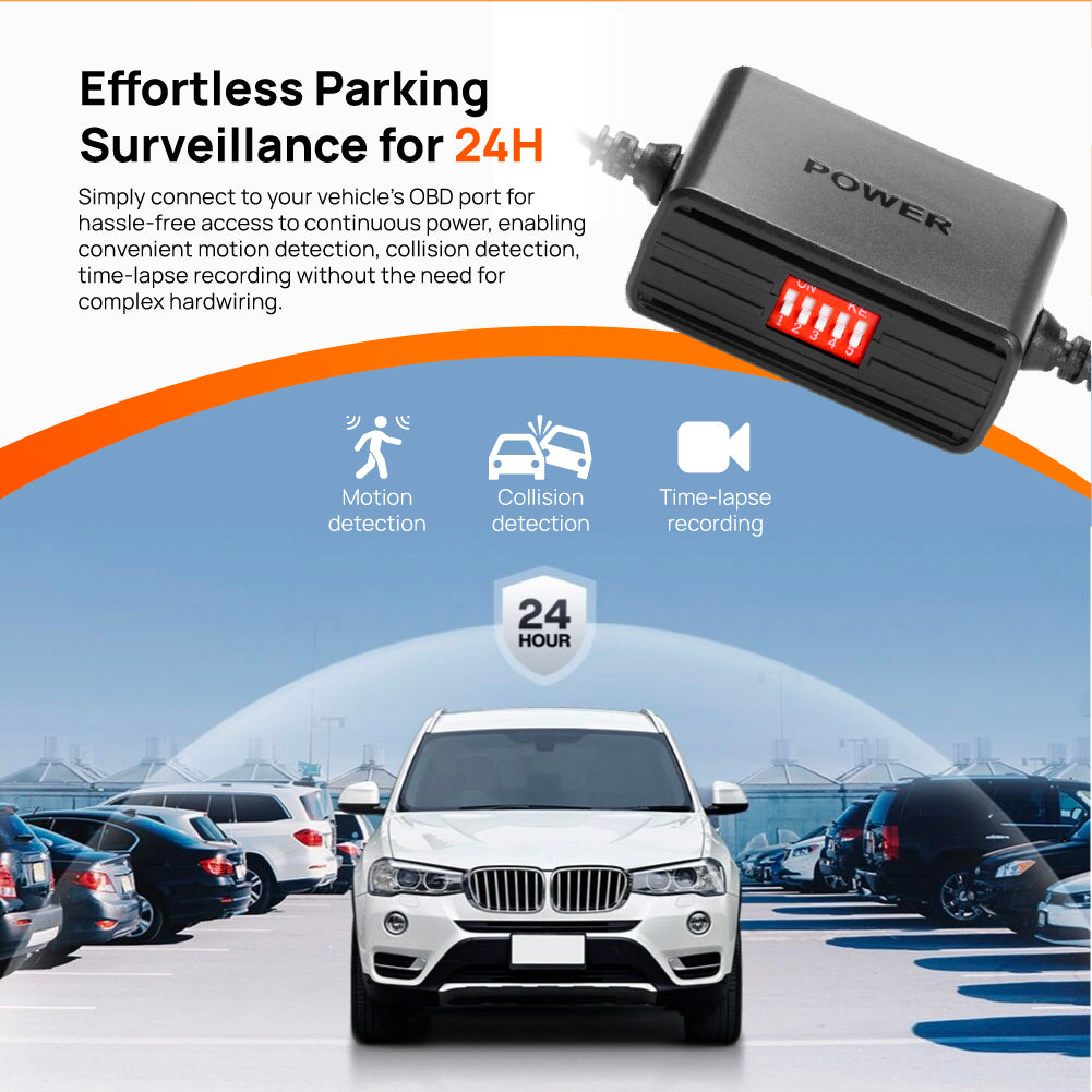 70mai Type C OBD-II Hardwire Kit 24 Hours Parking Mode Easy Set Up ...