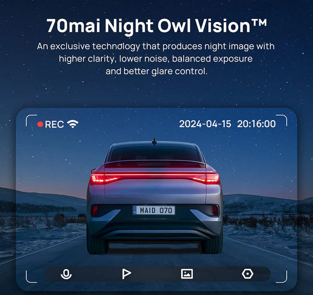 70mai A510 HDR 3K Dual Channel Dash Cam | Dash cam in car | Dashcameras.in